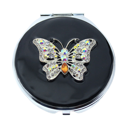 China Supplier ofCrystal Butterfly Compact Mirror